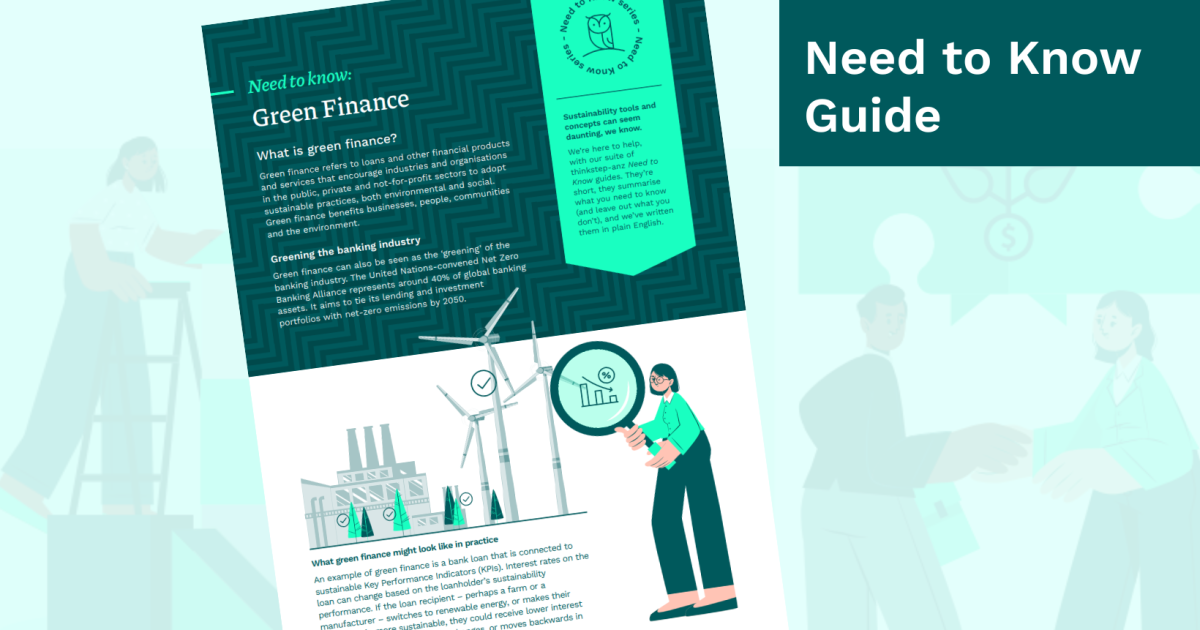 Green finance – what you Need to Know | thinkstep-anz
