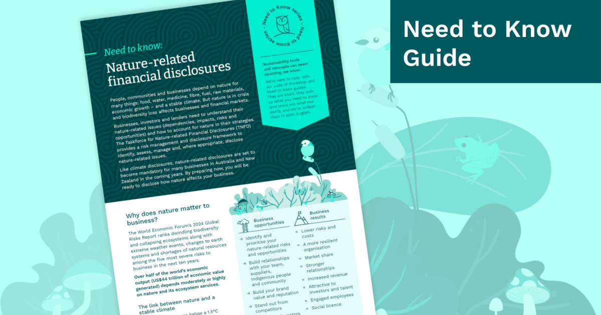 What you Need to Know about nature-related financial disclosures