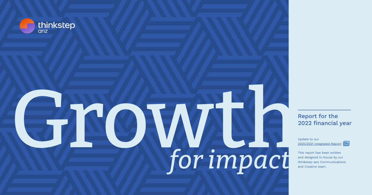 Growth for impact – our 2022 integrated report | thinkstep-anz