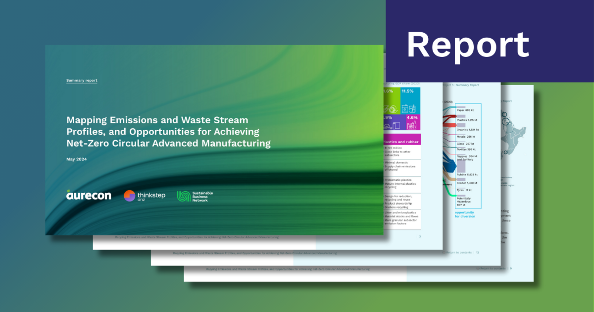 New MBIE report shows circular opportunities for manufacturing